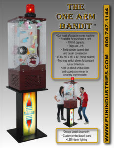 One Arm Money Machine | Tabletop Machine | Portable Blowing